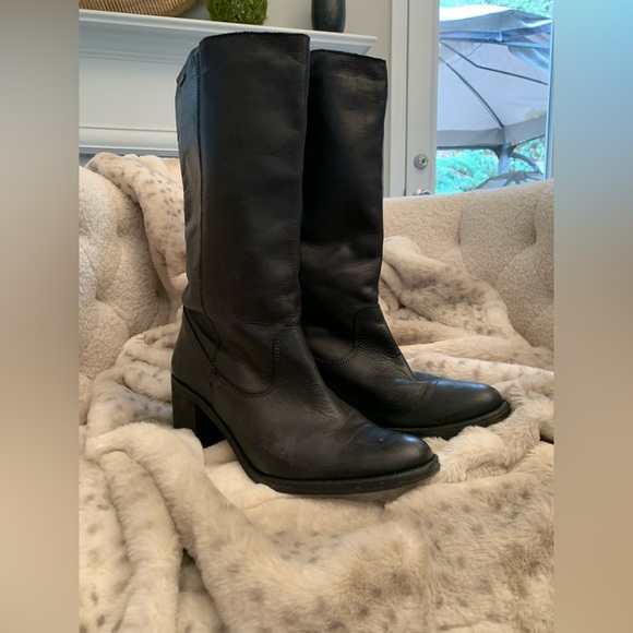 Diesel | Shoes | Black Diesel Boots With Heel | Poshmark
